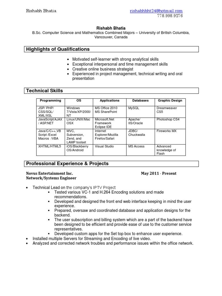 Rishabh Resume | PDF | Web Application | World Wide Web