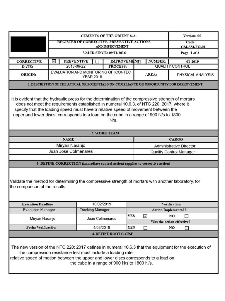 Corrective Actions | PDF | Verification And Validation
