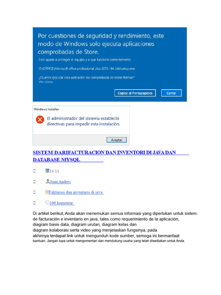 Sistem Faktur Dan Inventaris Dalam Java Dan Basis Data Mysql | PDF