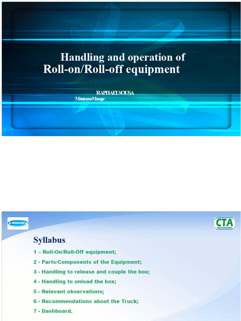 Roll-On/Roll-Off Equipment Operation Guide | PDF | Truck | Vehicle ...