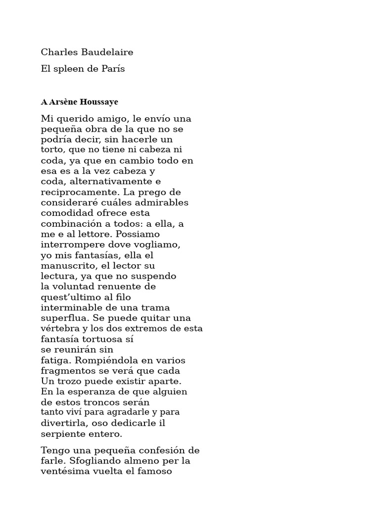 Charles Baudelaire Esplen | PDF