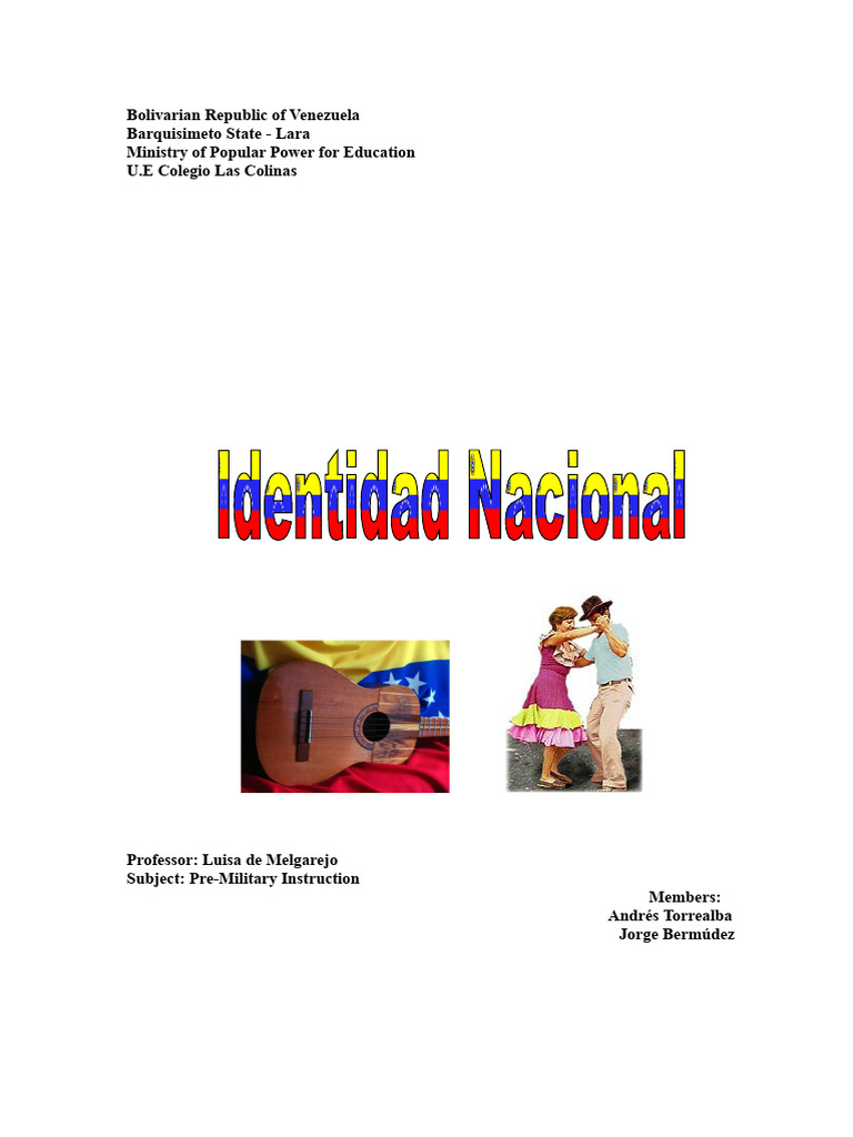 National Identity | PDF | Venezuela