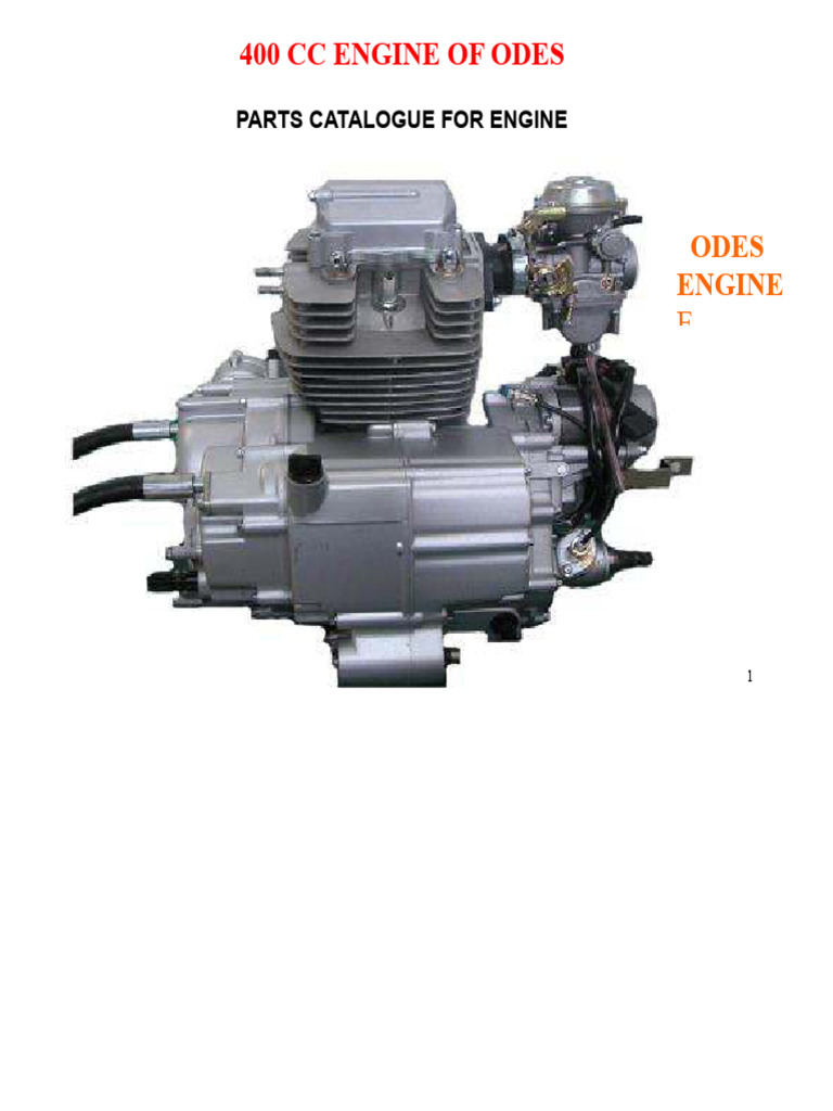 ODES 400 CC Motor Parts List | PDF | Engines | Clutch