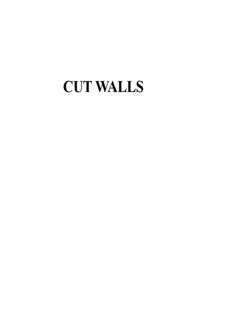 Cut Walls | PDF | Wall | Deformation (Engineering)