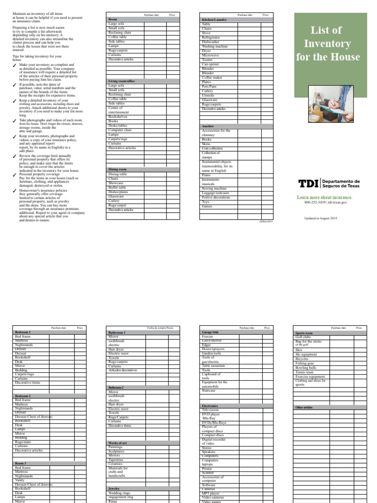 Inventory List | PDF | Home Appliance | Home