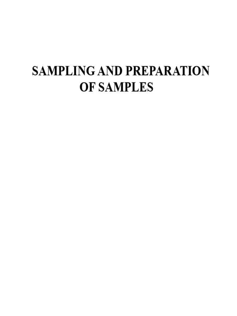 SAMPLING_AND_SAMPLE_PREPARATION_MINES | PDF | Sampling (Statistics) | Volume
