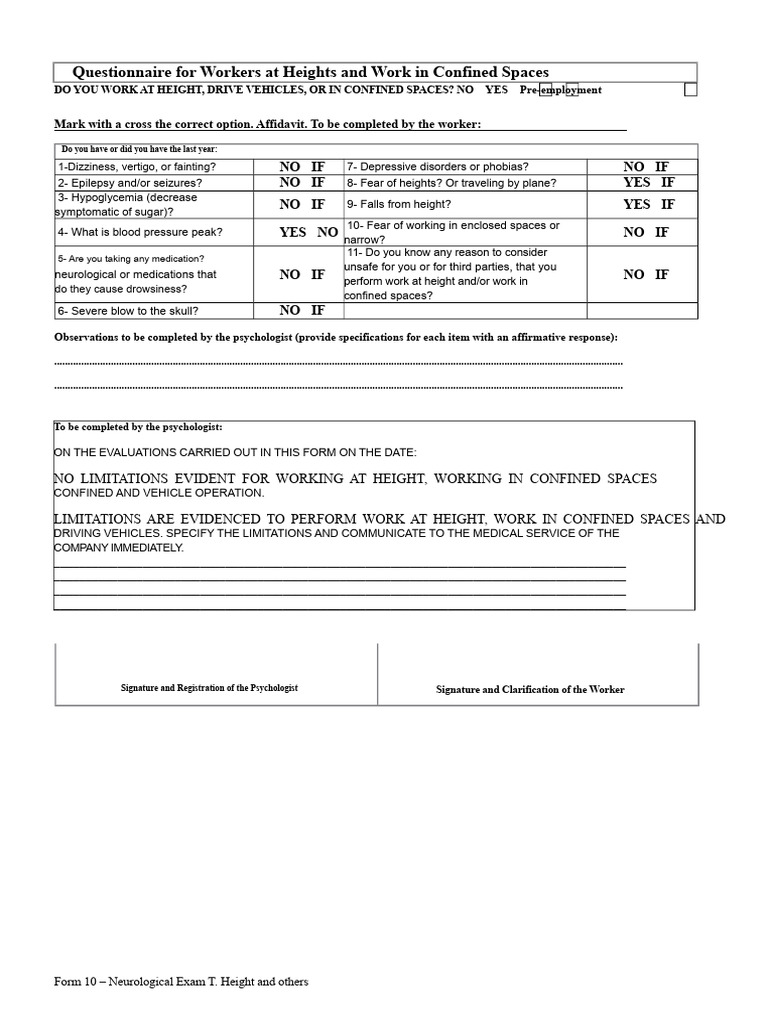 Form 10 Neurological Exam T. Height and Others | PDF | Neurology | Epilepsy