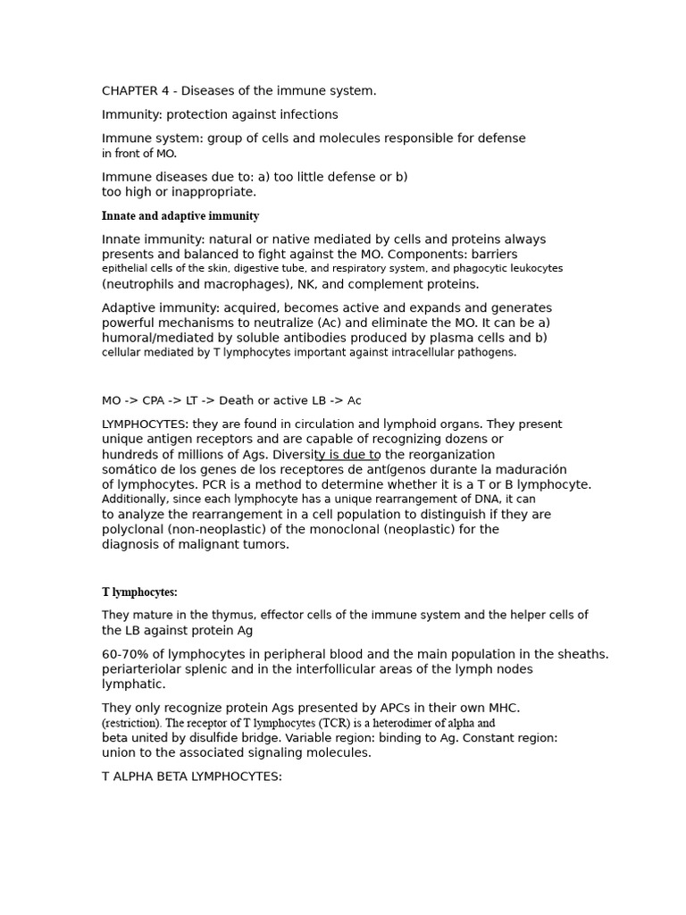 Immune System Diseases Overview | PDF | Immune System | Lymphocyte