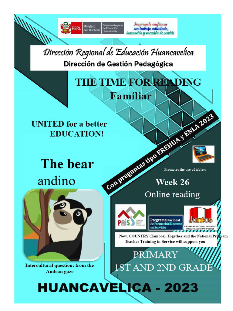 Week 26 - Primary - 1st and 2nd Grade - The Andean Bear | PDF | Bears