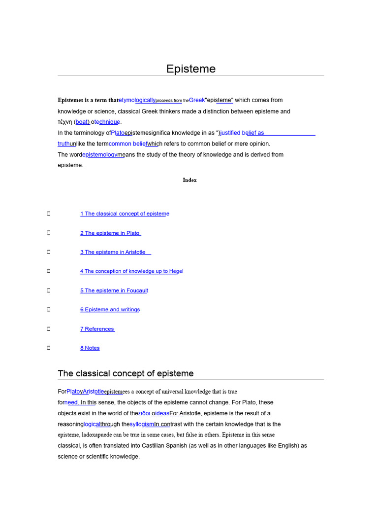 Episteme, Doxa | PDF | Knowledge | Reason