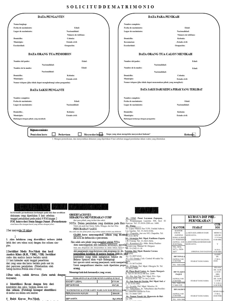 Permohonan Pernikahan | PDF