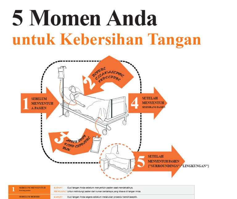 Poster Higiene Tangan Anda 5 Momen PDF | PDF
