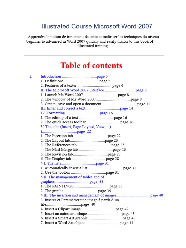 Learn Word 2007 from A to Z | PDF | Microsoft Word | Page Layout