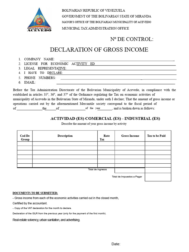 Acevedo Mayor's Office Form Year 2019 Editable | PDF | Taxes | Public ...