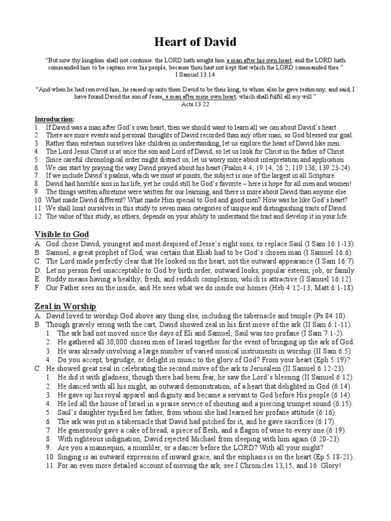 Heart of David | PDF | Books Of Samuel | David