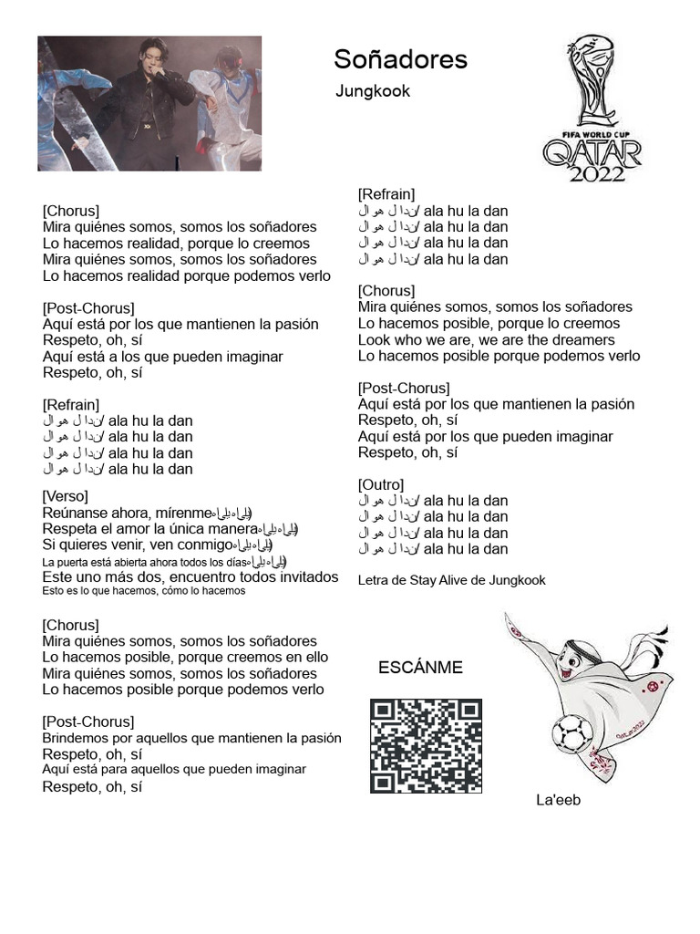 Canción Catar 2022 BTS | PDF | Canciones