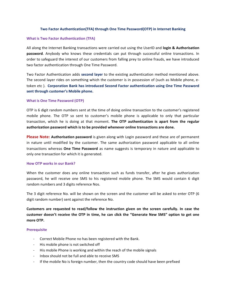 Two Factor Authentication | PDF | Password | Authentication