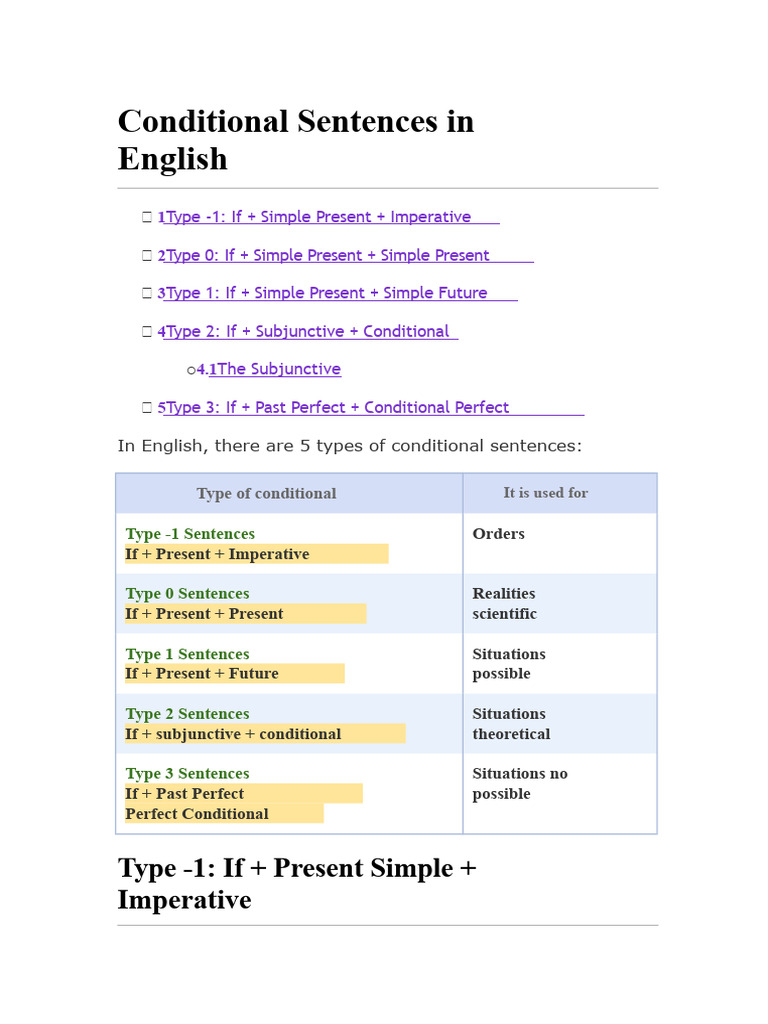 Conditional Sentences in English | PDF | Language Mechanics | Linguistic Morphology