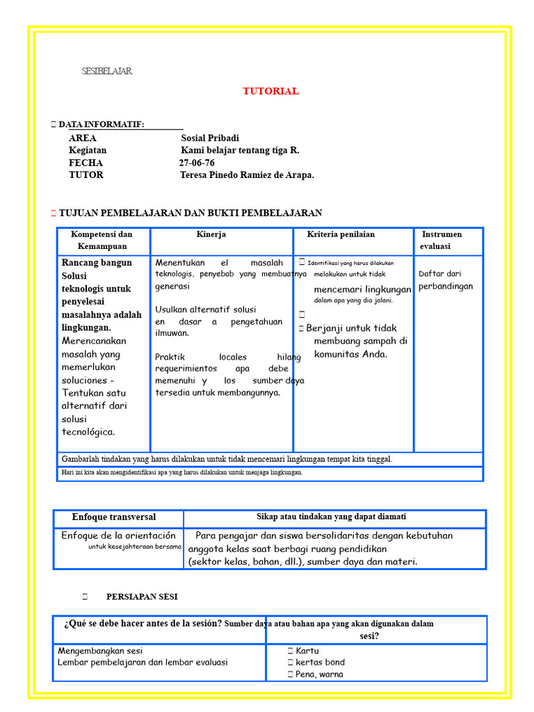 27 06 23 SESI TUTORIAL Mari Belajar Tentang Tiga R | PDF