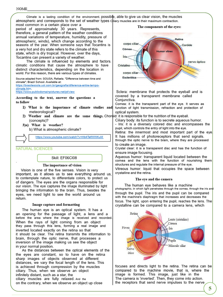 Understanding Climate and Eye Anatomy | PDF | Eye | Human Eye