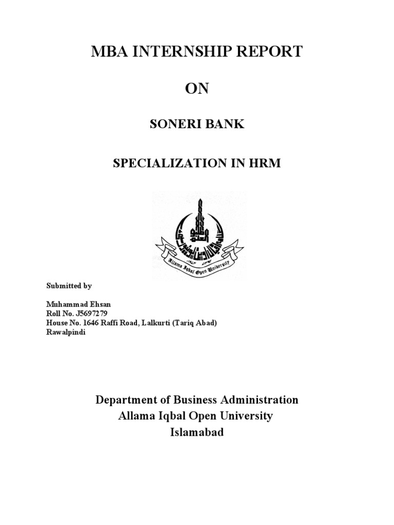 Soneri Bank Internship+%28Marketing%29 | Letter Of Credit | Cheque ...