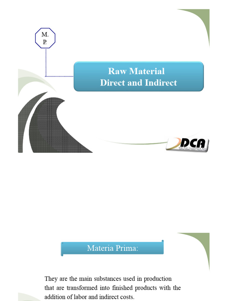 Direct and Indirect Raw Material | PDF | Business | Economies