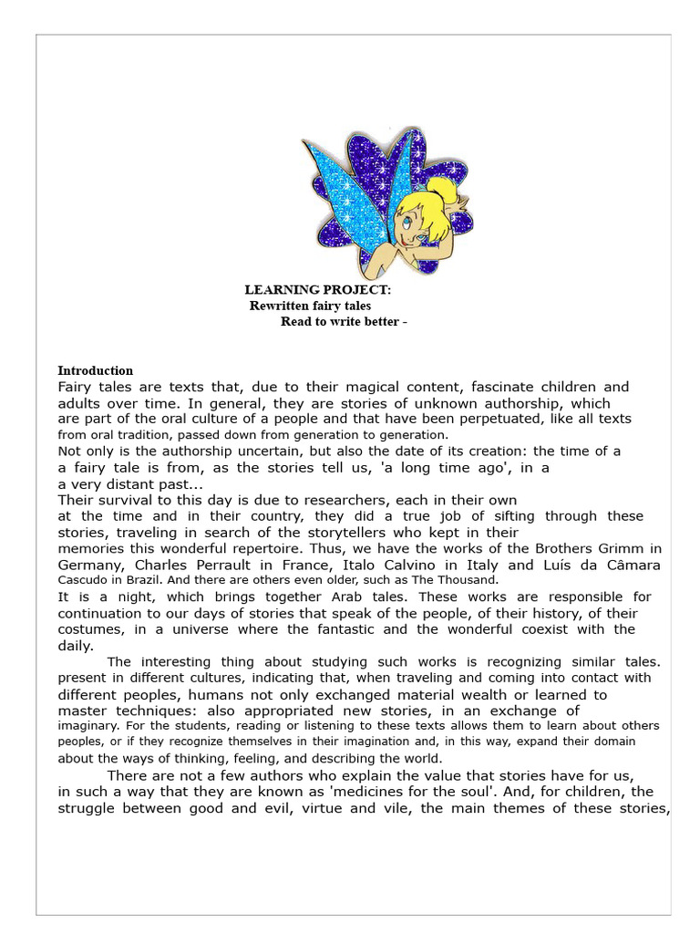 Didactic sequence Rewriting of the fairy tale | PDF | Prosecutor | Monarchy