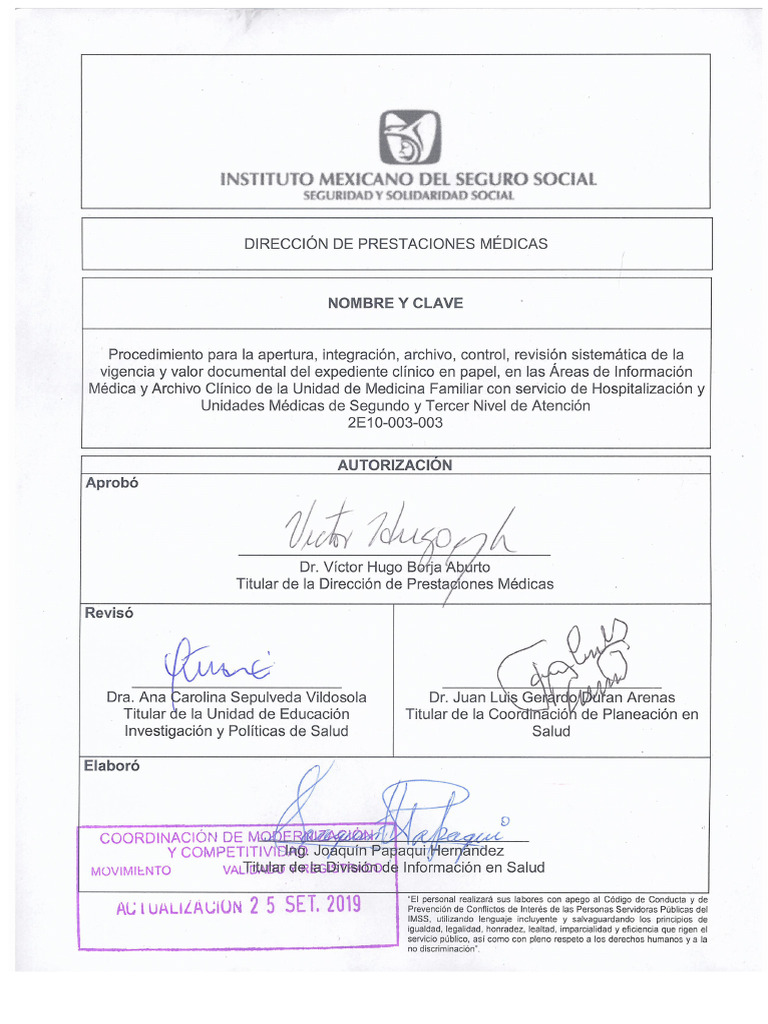 2E10-003-003 Procedure for the Opening, Integration, Filing, and ...