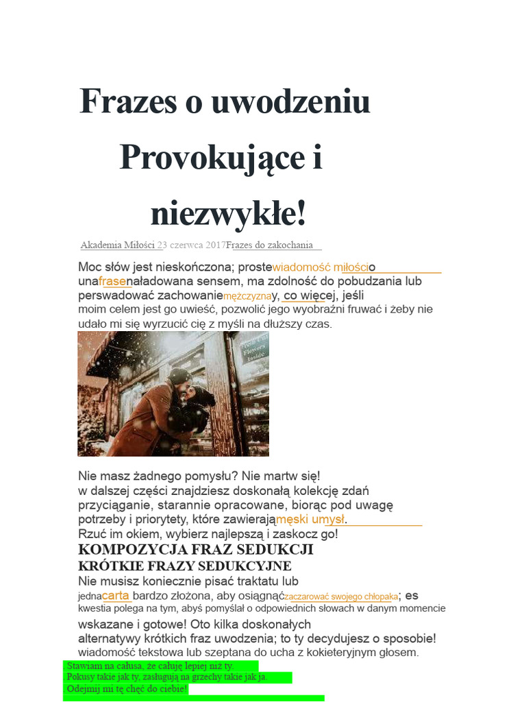 Teksty uwodzenia | PDF