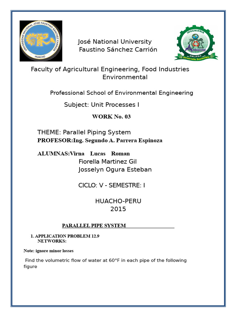 Parallel Pipe System Analysis Guide | PDF