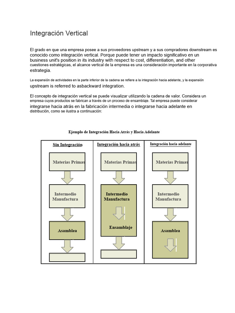 Guía sobre Integración Vertical en Empresas | PDF | Business ...