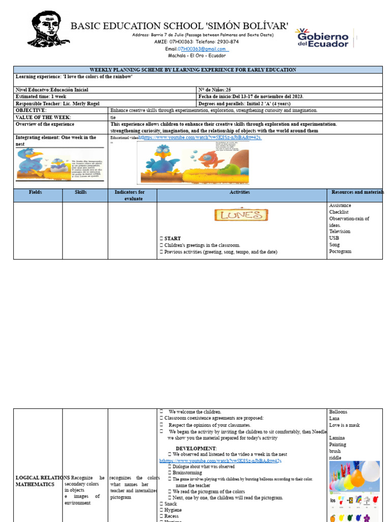 Rainbow Color Planning | PDF | Drawing
