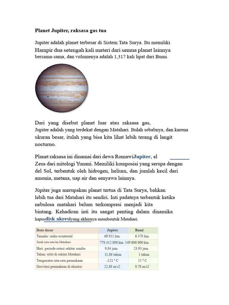 Planet Jupiter | PDF