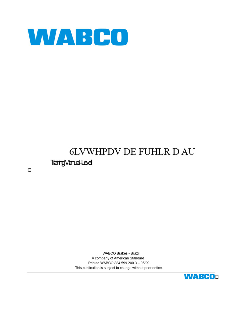 WABCO Trailer Air Brake System Guide | PDF | Brake | Valve