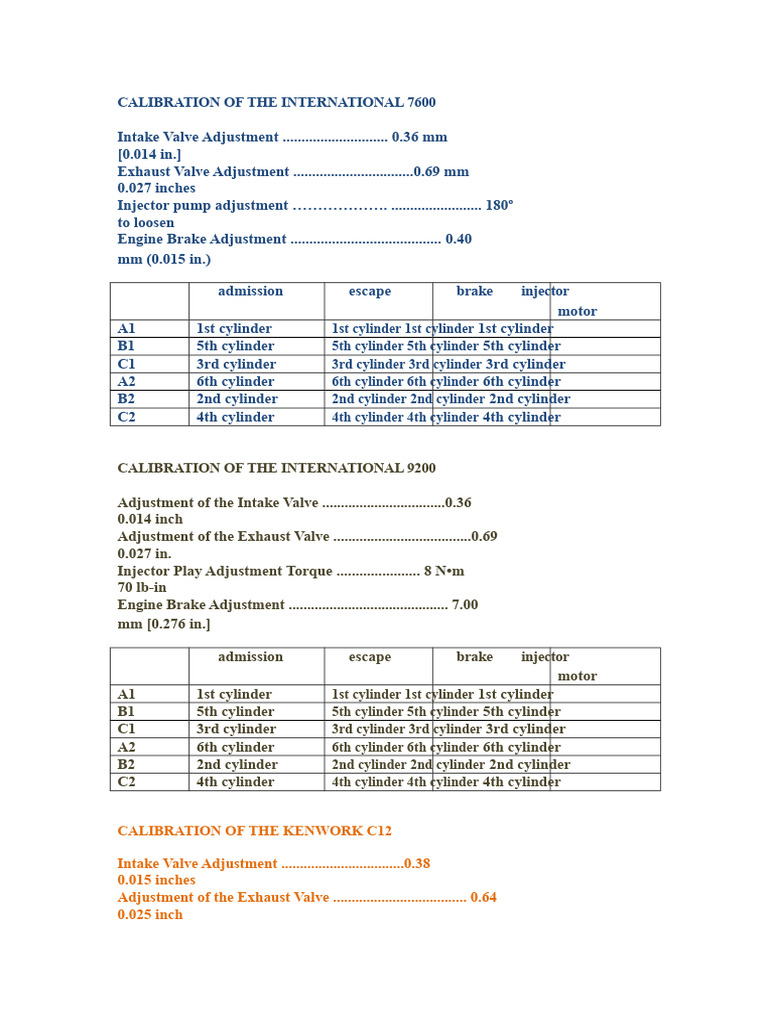 Engine Calibration Guide for Trucks | PDF | Fuel Injection | Vehicle ...