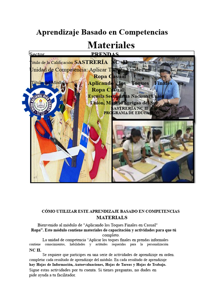 Wendy CBLM FINAL Editado | PDF | Aprendizaje | Ropa