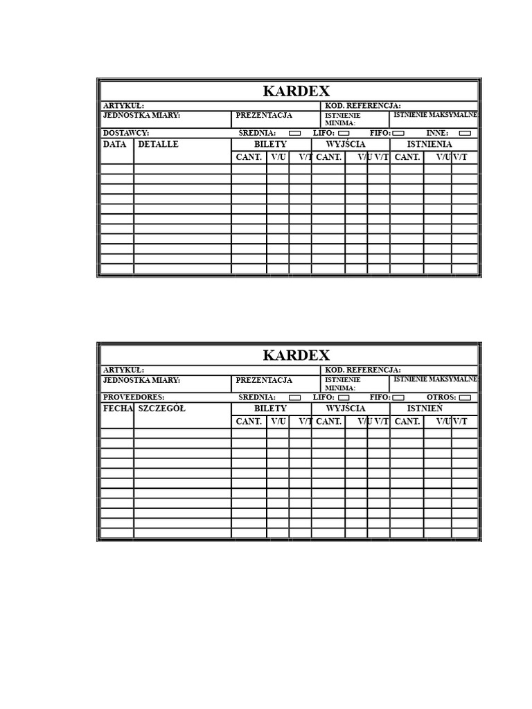 KARDEX | PDF