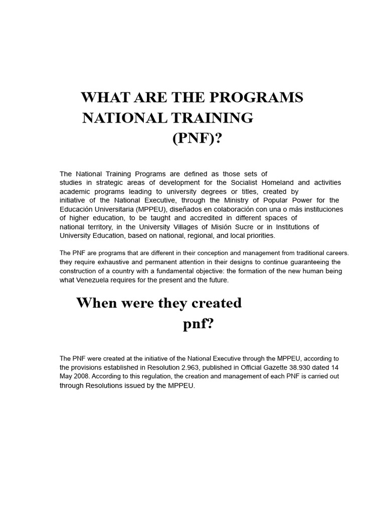 Overview of National Training Programs | PDF | Taxes | Science