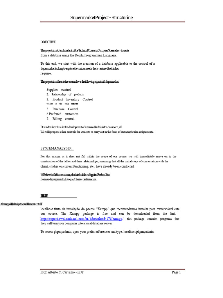 Supermarket Database Structure Guide | PDF | Databases | Computing