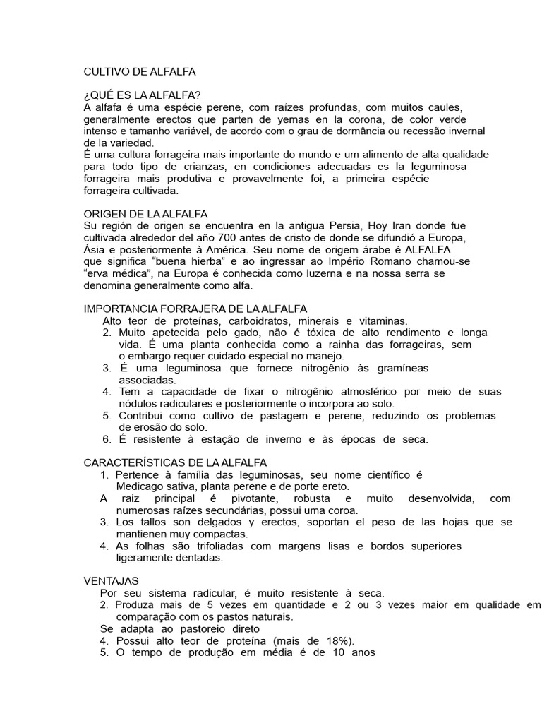 Cultivo de Feno | PDF | Alfafa | Agricultura