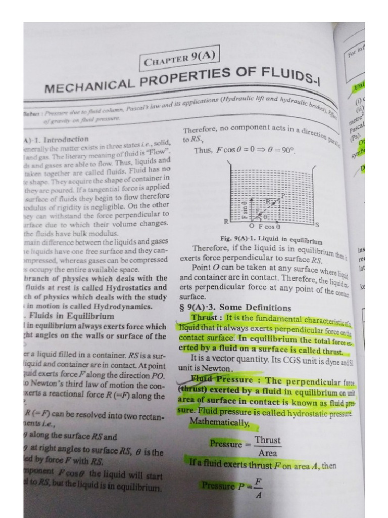 Mechanical Properties of Fluids 1 ,2 | PDF