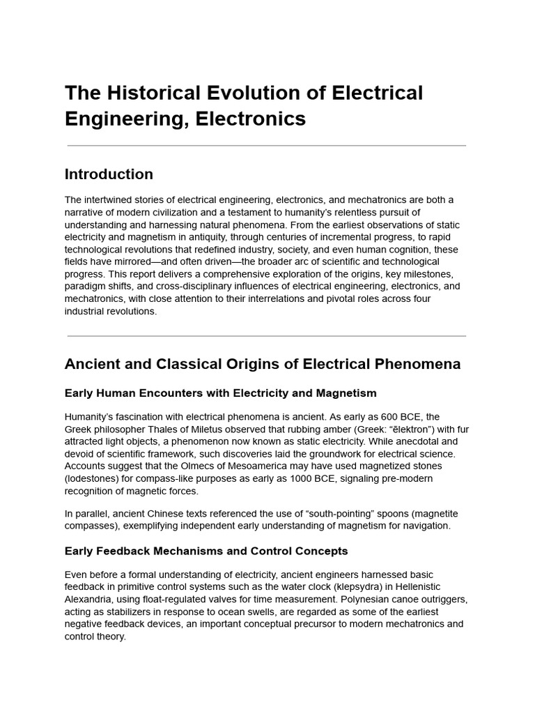 Evolution of Electrical Engineering | PDF | Electricity | Integrated ...