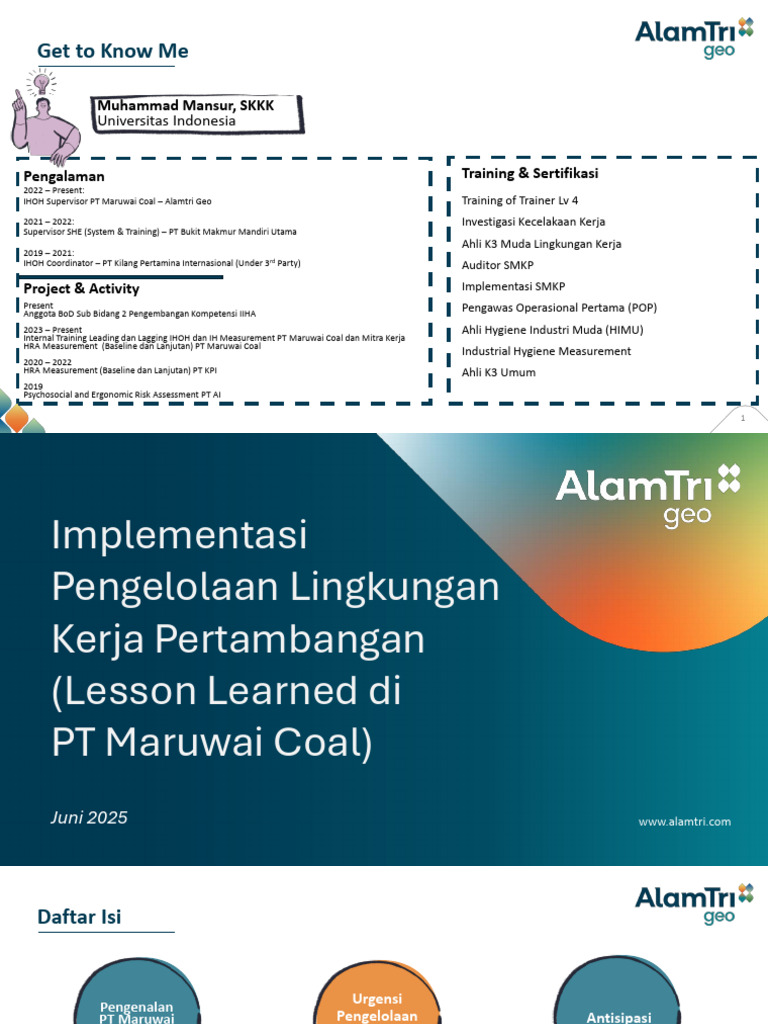 Pengelolaan Lingkungan Kerja di PT Maruwai Coal | PDF