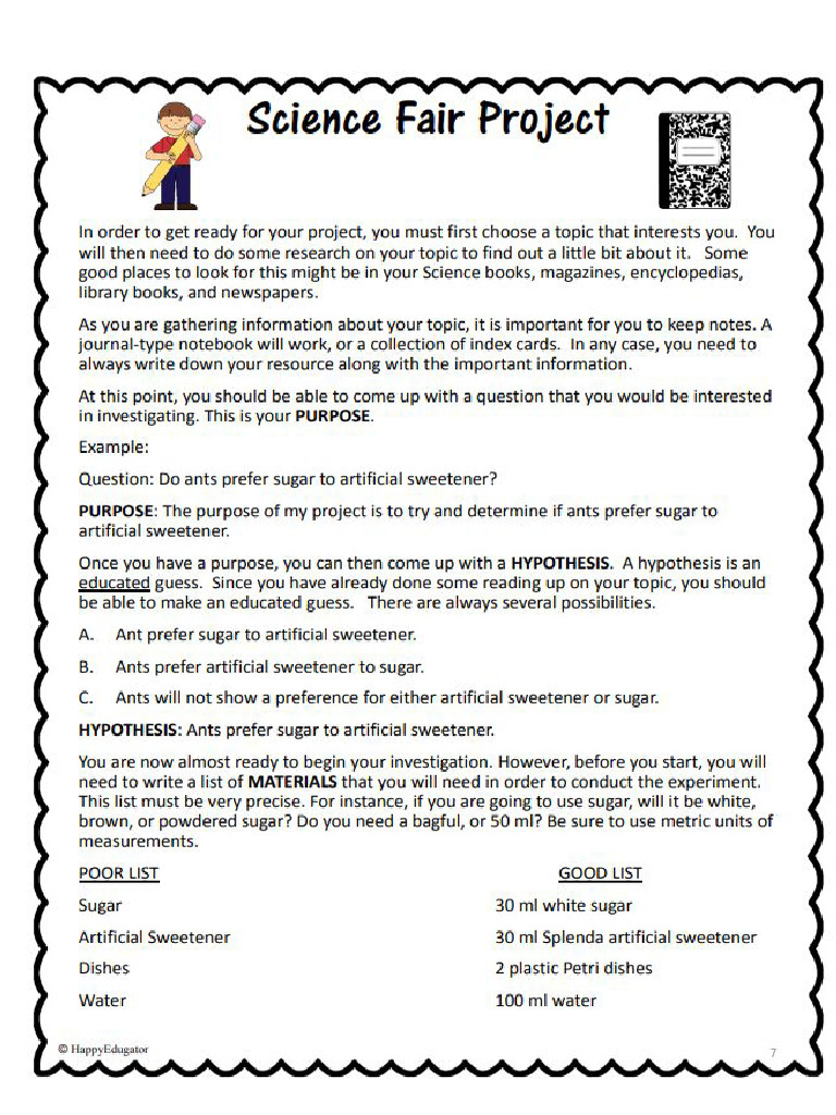 Science Fair Topics | PDF