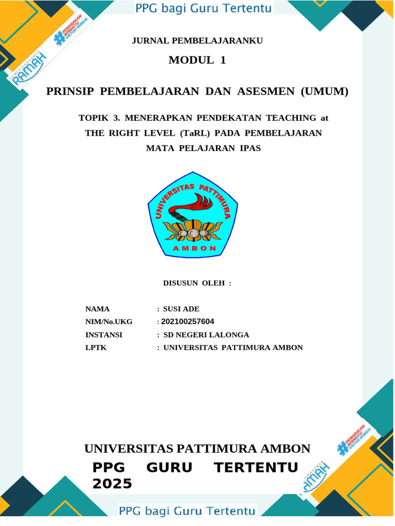 SUSI ADE - 202100257604 - TaRL | PDF