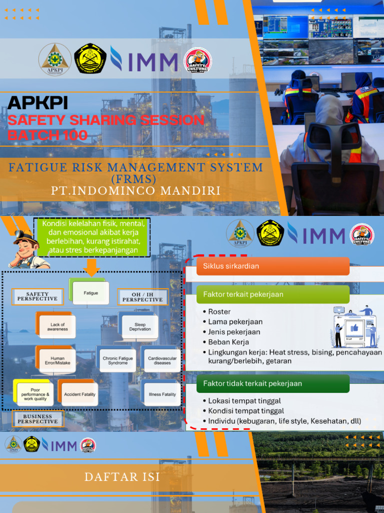 APKPI-Fatigue Risk Management System (FRMS) PT - IMM - 2025 | PDF