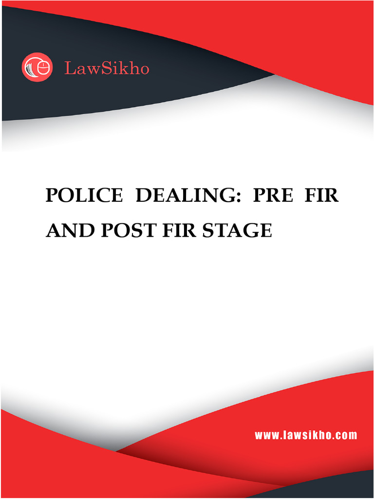 Police Procedures: Pre and Post FIR Stages | PDF | Arrest | Bail