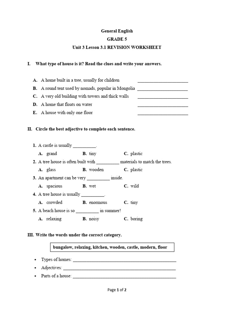 (Finalized) GE - G5 - U3 - L3.1 Worksheet | PDF