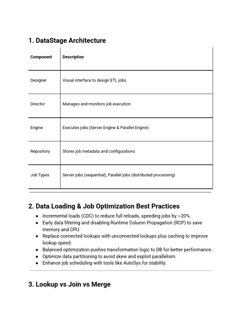 DataStage ETL Architecture & Optimization Guide | PDF | Program ...