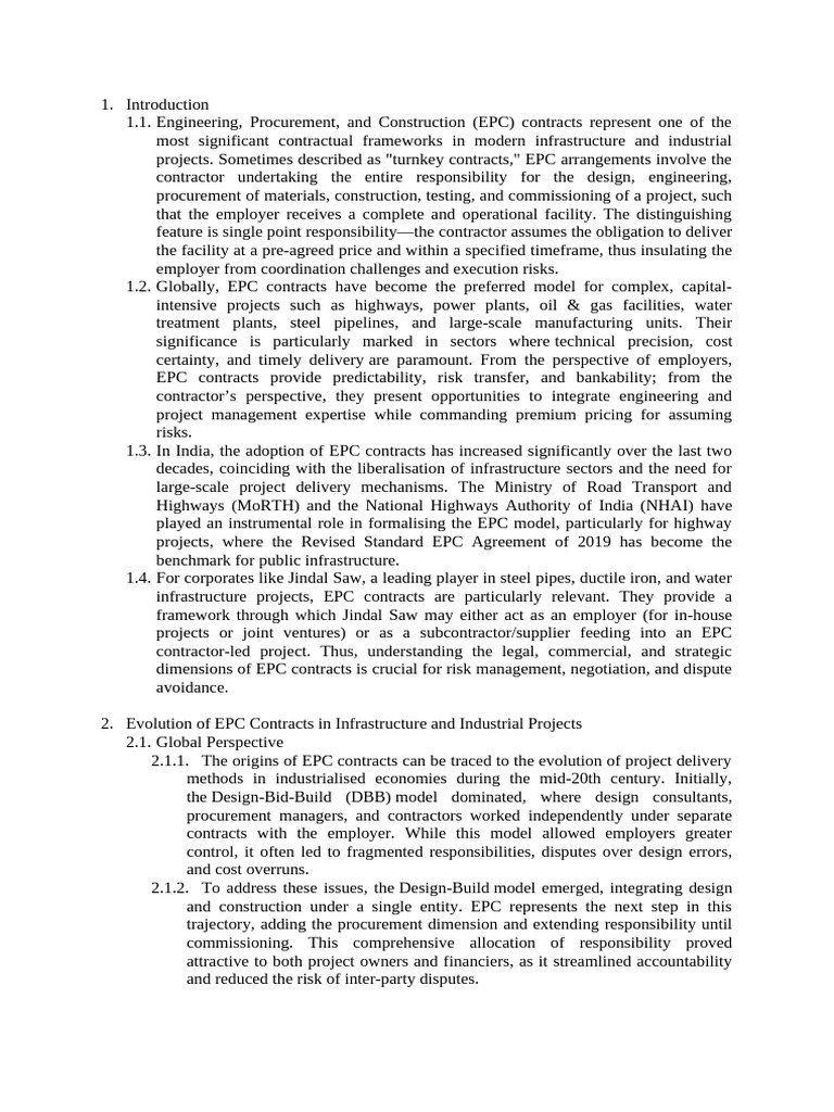 Epc Contract Detailed Writeup | PDF | Liquidated Damages | Arbitration